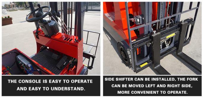 Self Loading 2.5T Duduk Forklift Listrik 3 Roda Kapasitas Tinggi